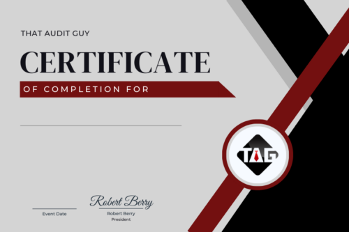 Certificate Template - That Audit Guy